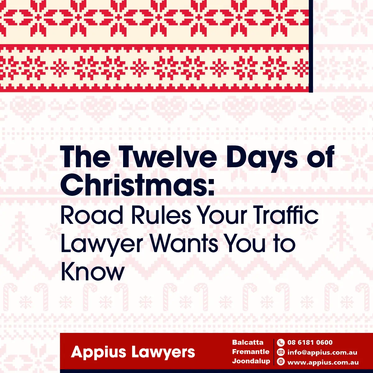 The Twelve Days of Christmas: Road Rules from a Perth Traffic Lawyer ...